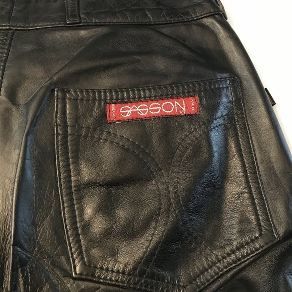 Sassoon | Pants & Jumpsuits | Sassoon Vintage Blk Leather Pants | Poshmark